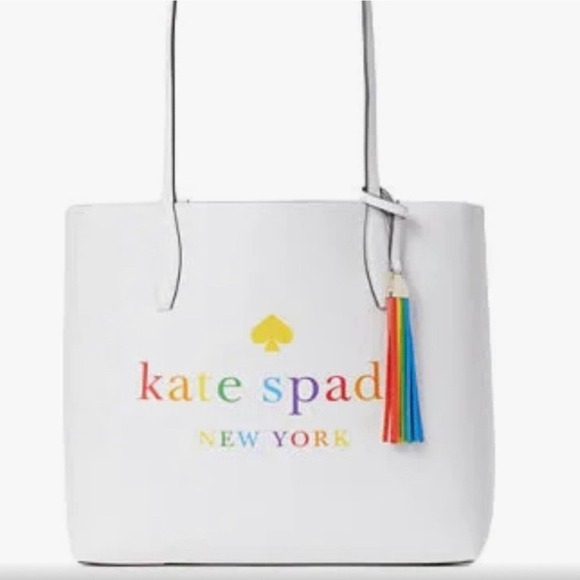 kate spade | Bags | Kate Spade Rainbow Pride Collection Tote Bag Purse ...